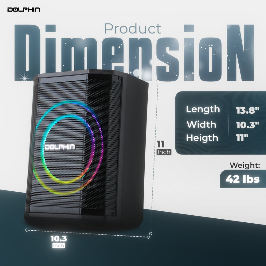 Dolphin KaraokeBox 85R: Portable Karaoke Machine Bluetooth Speaker with ...